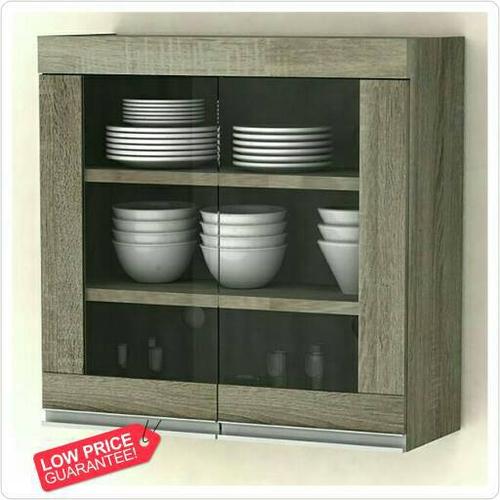 Jual Lemari Dapur Atas / Lemari Dapur Gantung 2 Pintu Kaca Modern ...