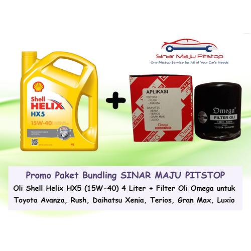Jual Paket Bundling Oli Mobil Shell Helix HX5 & Filter Oli Avanza ...