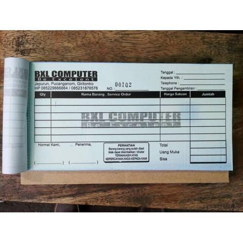 Jual CETAK NOTA 2 PLY DENGAN NOMER (PAKET 1 Kg) - Kab. Sukoharjo ...