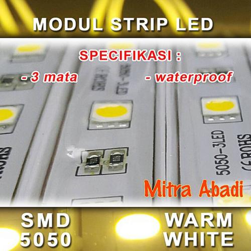 Jual LED Modul DC 12V 3 Mata Strip SMD 5050 Warm White - Jakarta Barat ...