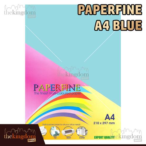 Jual Paperfine Kertas HVS Warna A4 Blue Biru Muda / Isi 25 Lembar 180 ...