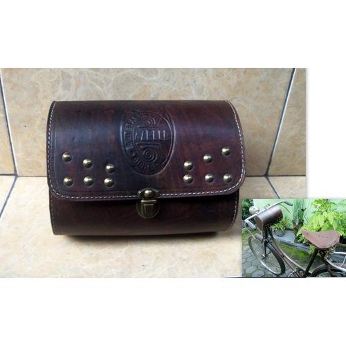 Jual sepeda onthel - tas stang/stir asli kulit model oval - Kab ...