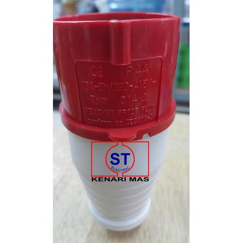 Jual Plug Mounting / Male / Steker Industrial untuk 1 Phase 4 pin 16 ...