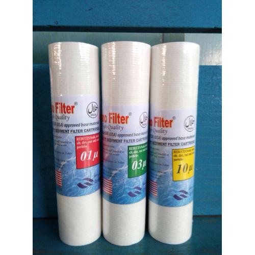 Jual Cartridge Filter Air / Water FIlter 10" Nano - 3 Micron - Kota ...