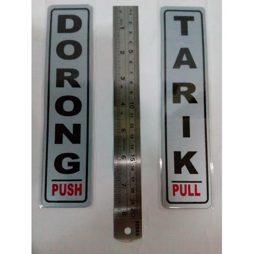 Jual Paket 2 sticker DORONG + TARIK bisa di stiker pintu Kayu ...