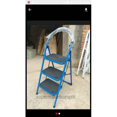 Jual tangga lipat 3step injakan ada pegangan tangan / 3 step ladder ...