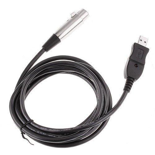 Jual USB to Microphone Mic Link Cable Studio Audio Adapter Connector 2 ...