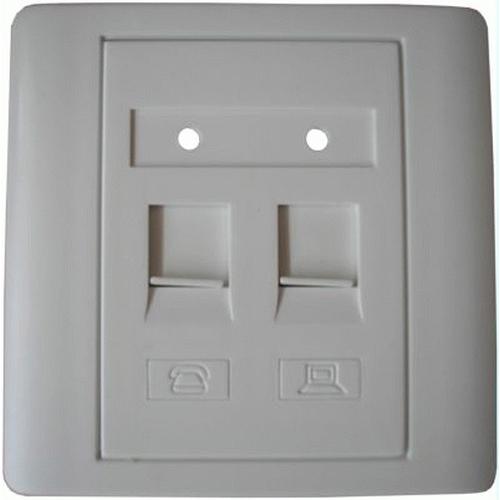 Jual Faceplate 2 Hole Support Modular RJ45 & RJ11 - Jakarta Pusat ...