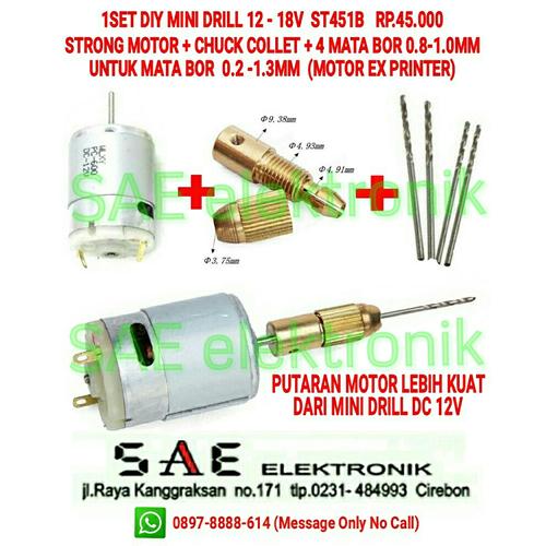 Jual ST451B 1SET DIY BOR MINI DRILL BOR PCB FOR ALUMINUM PCB PVC ...