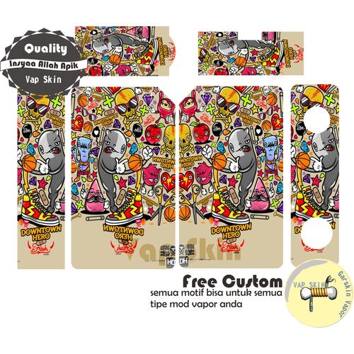 Jual Garskin vapor Tesla Invander 3 motif doodle art, motif bisa ...