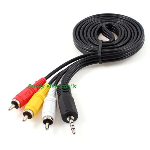 Jual kabel rca 1-3 av video / kabel av in out 1-3 - 5meter - Jakarta ...