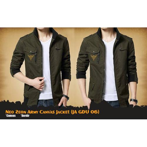 Jual Jaket Anime Gundam Neo Zeon Army Canvas Jacket (JA GDU 06) - Kota ...