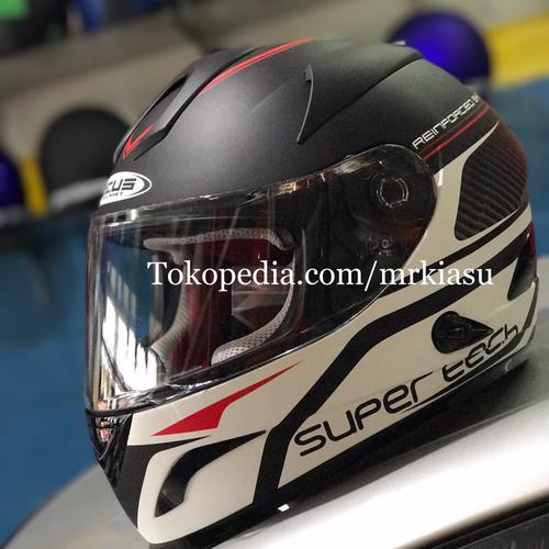 Jual zeus 806 matt black doff white hitam dop putih ii50 with flat ...
