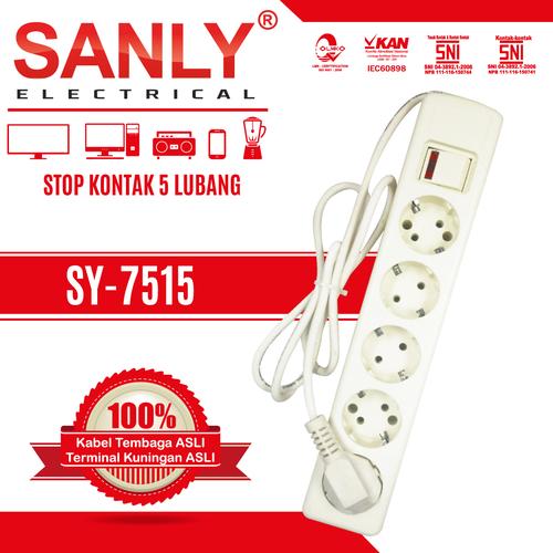 Jual Stop kontak SANLY 5 Lubang + switch dan kabel 6.0M - Jakarta Pusat ...