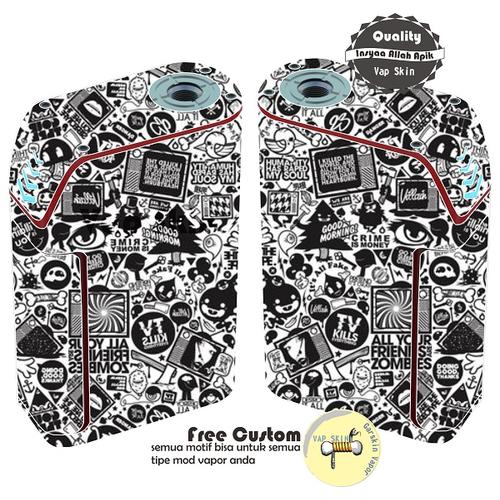 Jual garskin vapor teslacigs three motif doodle art, motif bisa request ...