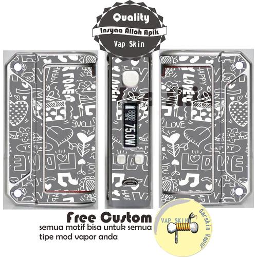 Jual garskin vapor therion dna 75 motif doodle art, motif bisa request ...