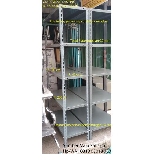Jual Rak Besi Arsip Rak Gudang Lemari Arsip Uk. 100x40x200 cm MURAH ...