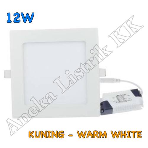Jual LAMPU DOWNLIGHT PANEL LED 12w KUNING KOTAK 12watt TIPIS PLAFON ...