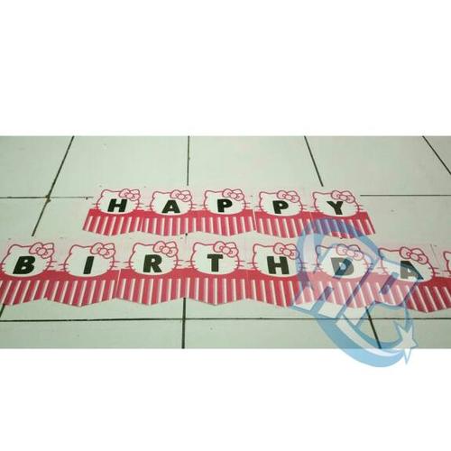Jual banner hello kitty / bunting flag hello kitty / banner HBD ...