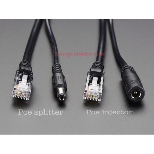 Jual Kabel Poe splitter / Kabel Poe injector cctv Ip Camera cable lan ...