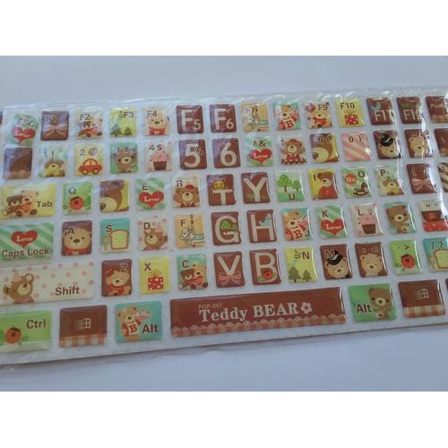 Jual Teddy Bear - Keyboard Sticker - Jakarta Barat - Azka MomShop ...