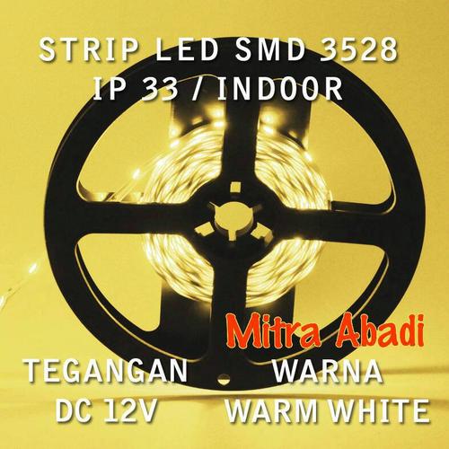Jual LED Strip SMD 3528 Warm White DC 12V IP33 INDOOR ONLY - Jakarta ...