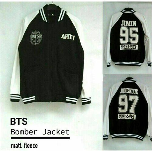 Jual varsity BTS member jimin jungkook taehyung v / bomber jacket BTS ...