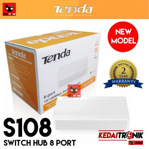Jual NEW!!! Switch Hub TENDA S108 8 Port 10/100 Fast Ethernet RJ45 LAN ...