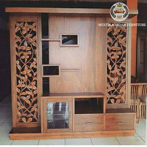 Jual BUFET PARTISI MINIMALIS UKIR JATI ( RAK TV, SEKAT RUANG TAMU ...
