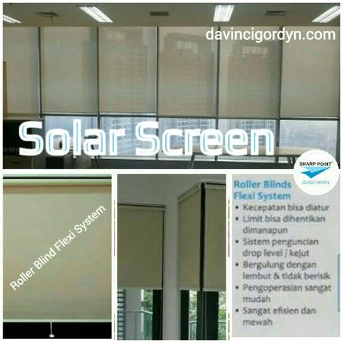 Jual Roller Blind Spring Flexi stop Kain SOLAR SCREEN ( SP ) / Gordyn ...