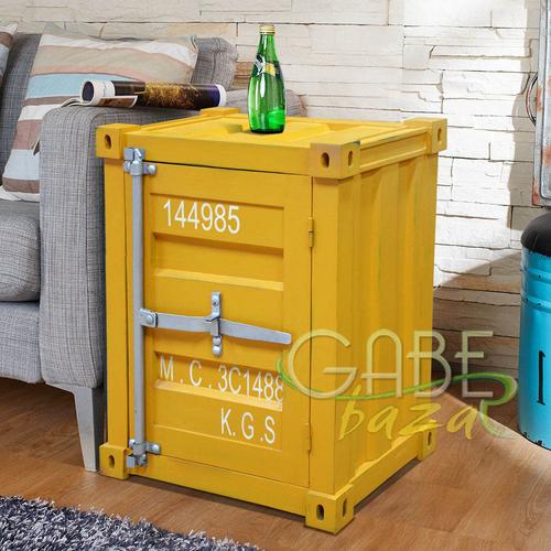 Jual Meja Peti Berbentuk Kontainer Berwarna Kuning, penghias ruangan ...