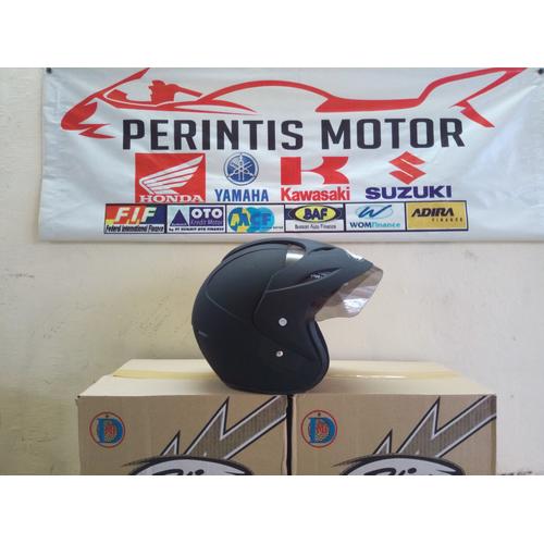 Jual Helm Hiu NICO / Half Face Helmet / SNI Asli Black Doff - Jakarta ...