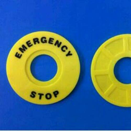 Jual name plate emergency stop 22/25mm/emergency plate D60mm - Jakarta ...