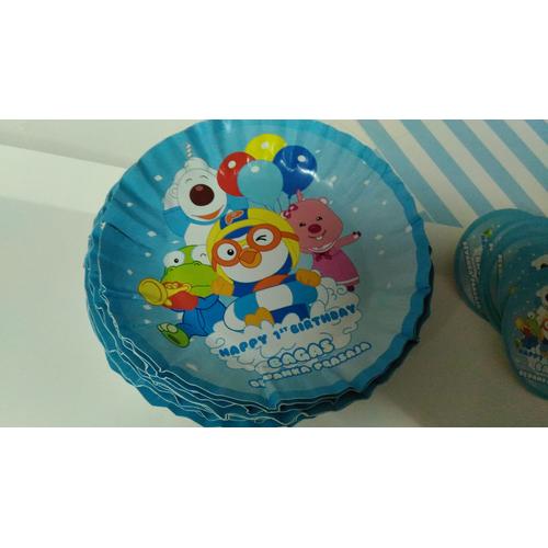 Jual piring kertas pororo / pororo paper plate / piring kue ultah ...