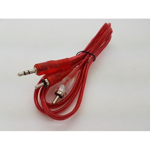 Jual 1.5 m Kabel 3.5mm to RCA transparan Stereo Audio dari HP ke ...