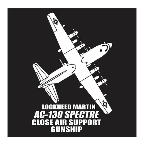 Jual Lockheed Martin AC-130 Spectre Gunship Aircraft Cutting Sticker ...
