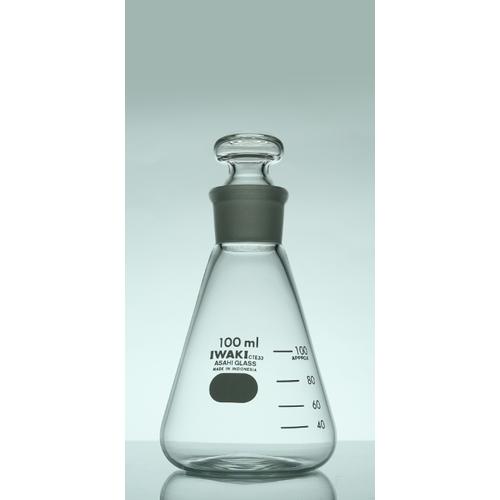 Jual IWAKI Erlenmeyer Flask with Glass Stopper 100 ml - Kota Semarang ...