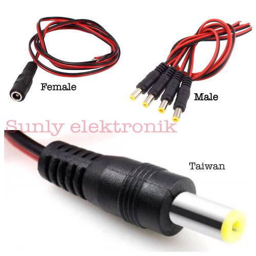 Jual Jack dc kabel male cctv / kabel dc female cctv adaptor dc male ...