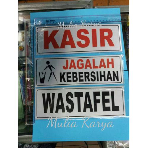 Jual Sign Label Besar Kasir / Jagalah Kebersihan / Wastafel per buah ...