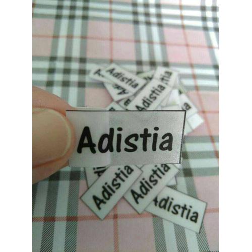 Jual STIKER LABEL NAMA TAHAN AIR TRANSPARAN/ STICKER WATERPROOF ...