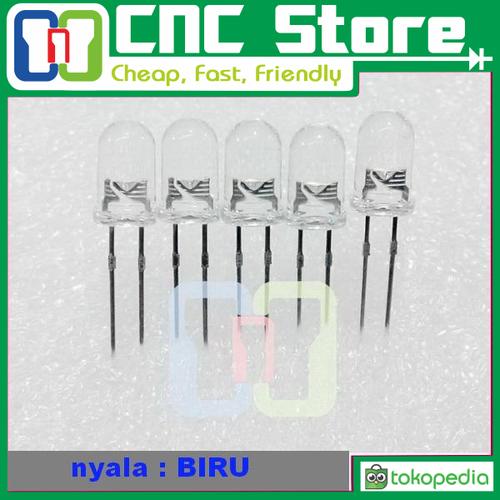 Jual 5X LED CLEAR 5MM NYALA SUPER BRIGHT BLUE BIRU - Kab. Bantul - CNC ...