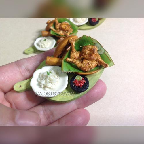 Jual Miniatur Clay Ayam Goreng & Nasi Putih, Miniature lucu - Jakarta ...