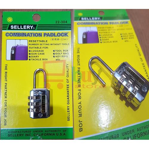 Jual Combination Padlock - Gembok Kombinasi 3 Digit SELLERY - Kota ...