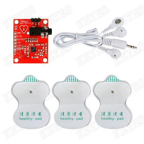 Jual Ecg module AD8232 measurement pulse heart monitoring sensor kit ...