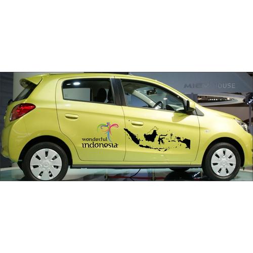 Promo Stiker Mobil Cutting Sticker- Wonderful & Peta Indonesia - Hitam ...