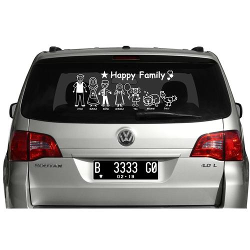 Promo STIKER HAPPY FAMILY JUMBO - CUTTING STICKER KACA MOBIL - Kab ...