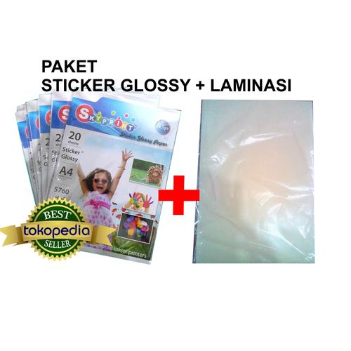 Jual paket sticker glossy photo paper plus laminasi lapisan tahan air ...