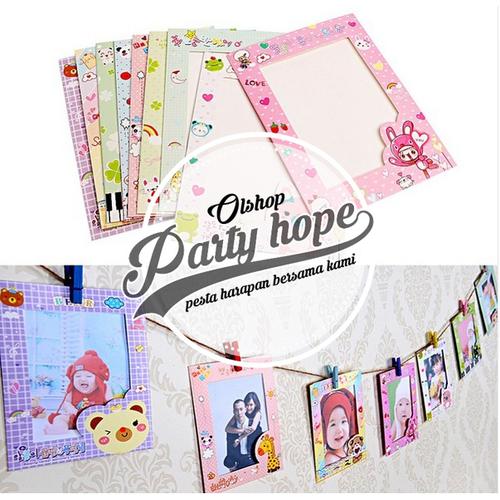Jual frame gantung motif kartun / hanging photo / paper frame foto ...