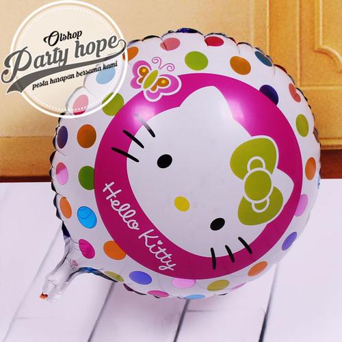 Promo balon foil hello kitty/ balon hello kitty bulat/ balon bulat ...