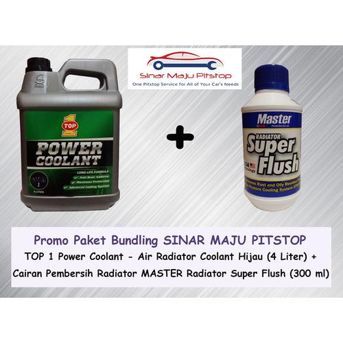 Jual PAKET SERVIS RADIATOR - TOP ONE Air Coolant HIJAU 4 Ltr & MASTER ...